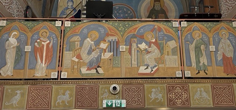 A Closer Look at the New Frescos of British Saints in London. | ROCOR ...